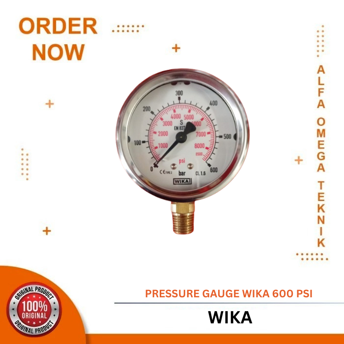 Jual WIKA PRESSURE GAUGE RAKET 2,5" SS - 1/4" NPT BRASS - SCALE 600BAR | Shopee Indonesia