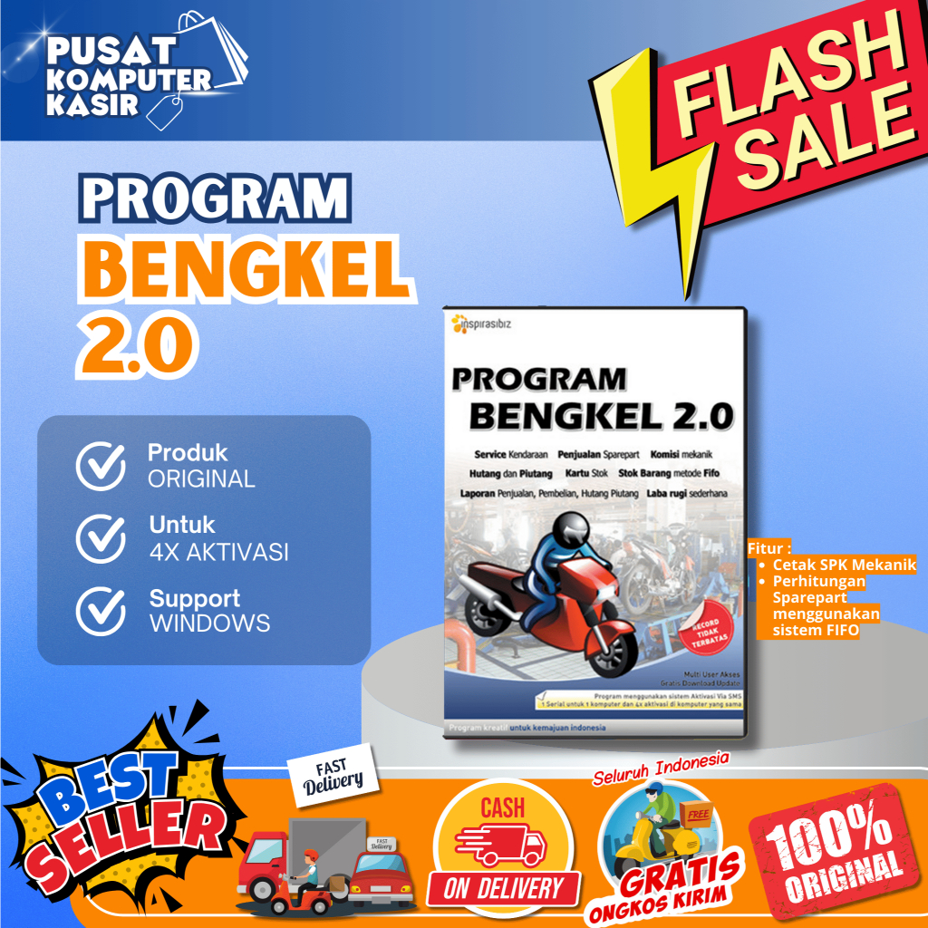 Jual Program Bengkel | Program Bengkel 2.0 | Program Kasir Bengkel | Software Bengkel | Software ...