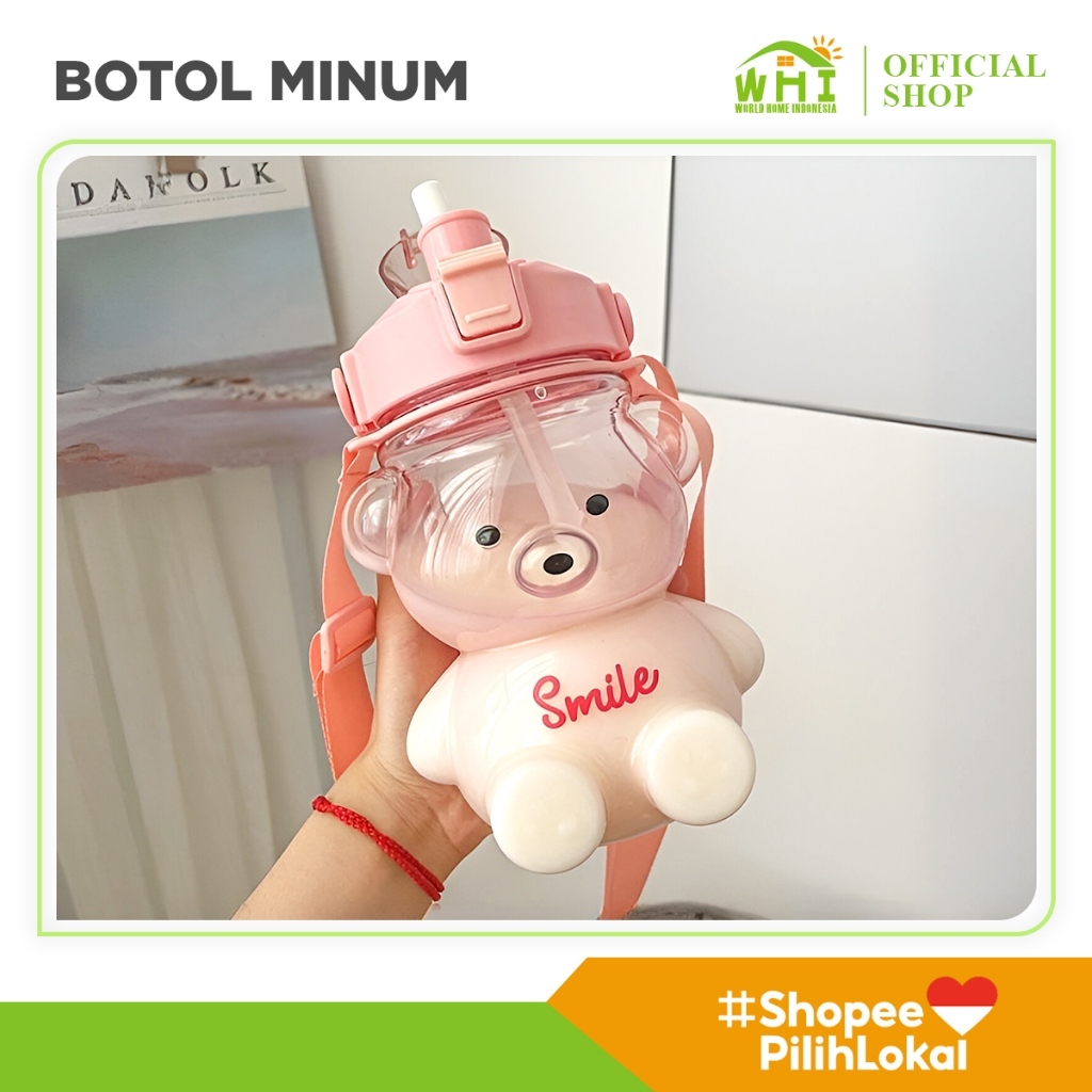Jual World Home Botol Minum Lucu Botol Minum Beruang Gemoy 1,4 Liter ...