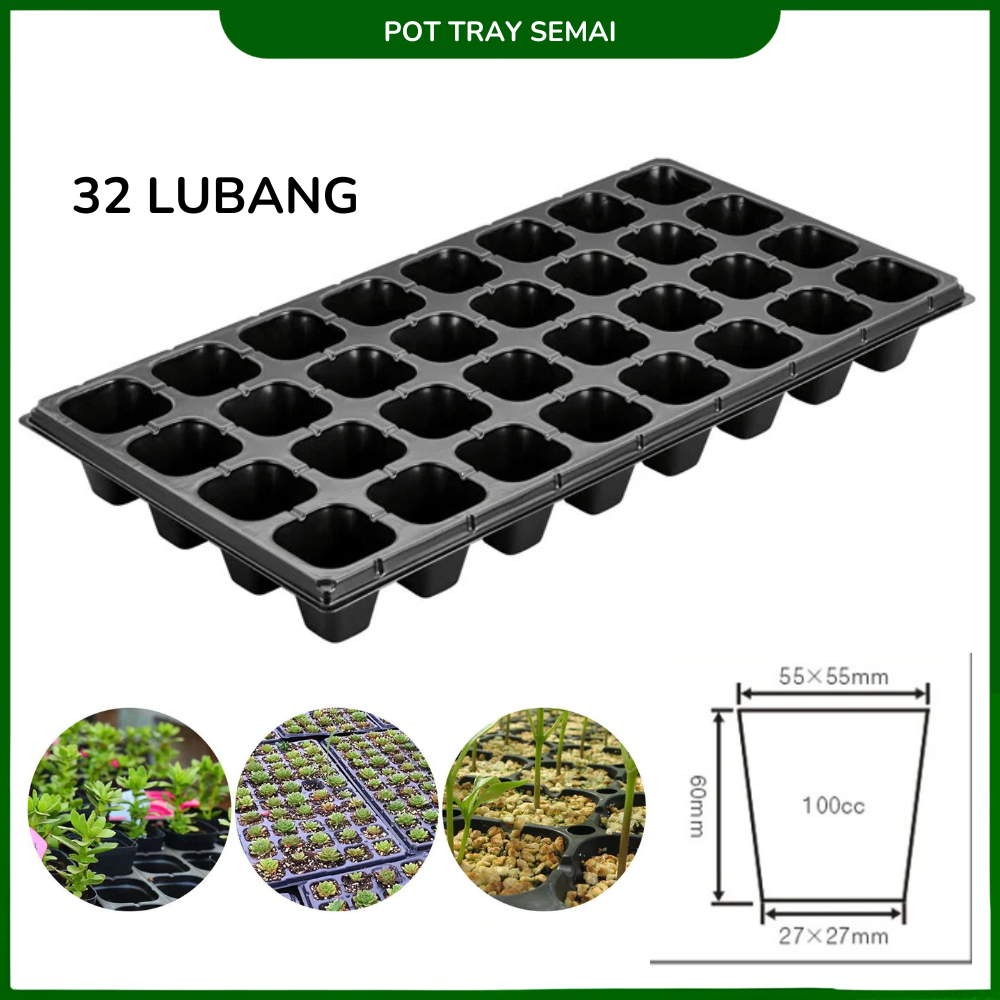 Jual Pot Tray Semai Sayuran Benih Bibit Tanaman Hidroponik Per 5 PCS ...