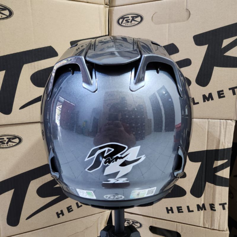 Jual Helm Tsr Ram 4 Metalic Grey | Shopee Indonesia