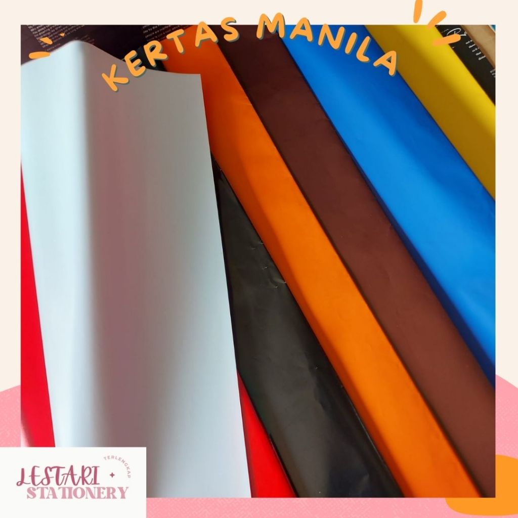 Jual ( per 10 lembar) Kertas Manila | Kertas Marmer Polos Kiky | Kertas ...