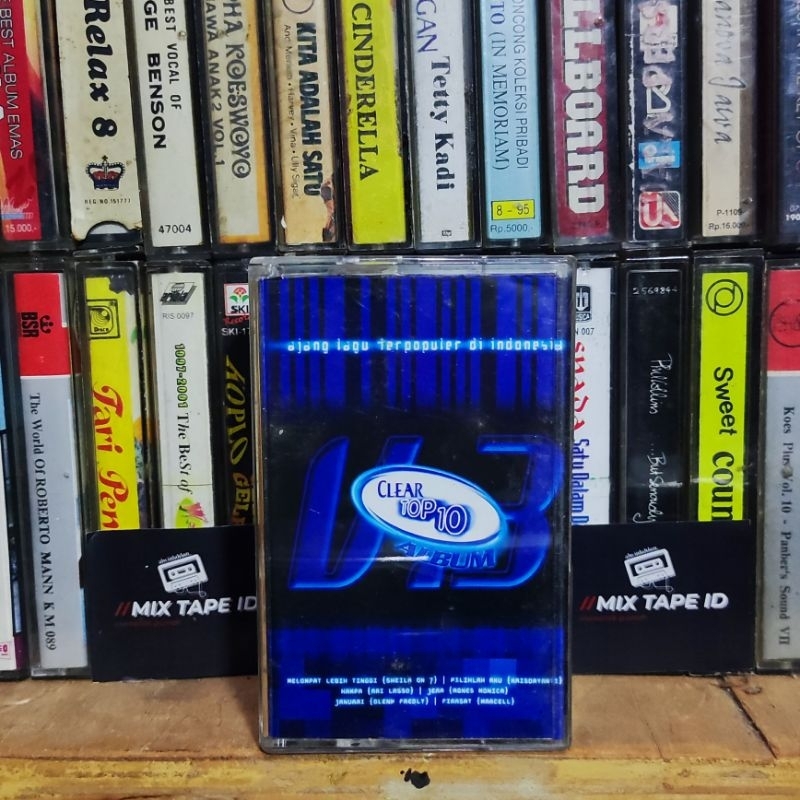Jual Kaset Pita - Clear Top 10 Album - Vol 3 - Kompilasi Indonesia - Radio Tape - Kaset - Radio ...