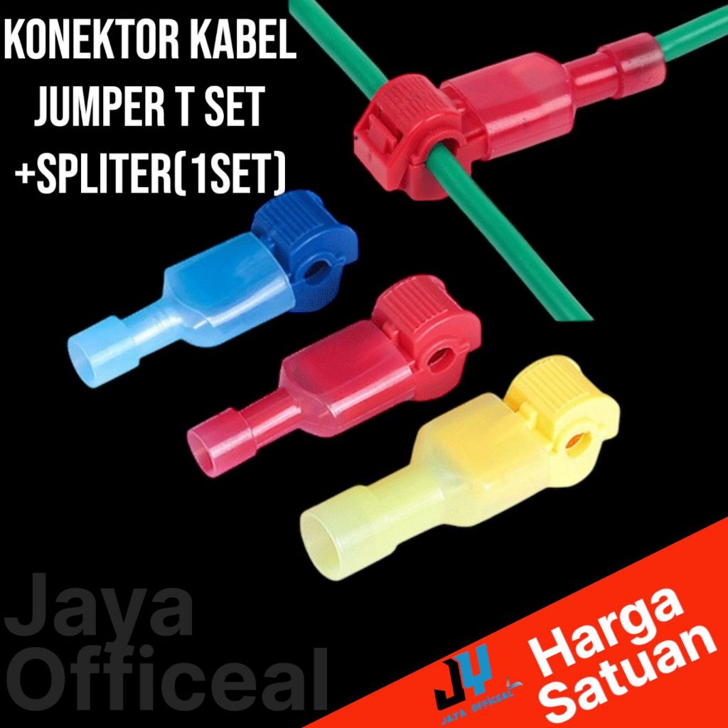 Jual 1PCS Konector kabel T jumper T tap connector scotch lock cable awg ...