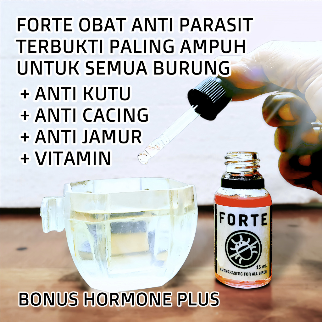 Jual FORTE Obat Anti Kutu, Cacing, Jamur Dan Parasit Untuk Burung ...