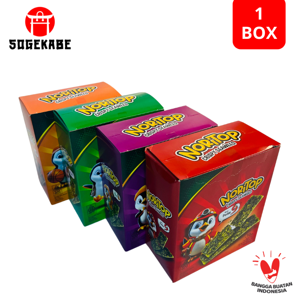 Jual NoriTop Crispy Seaweed - 1 BOX ISI 12PCS NORI (harga sudah dpt 2 ...