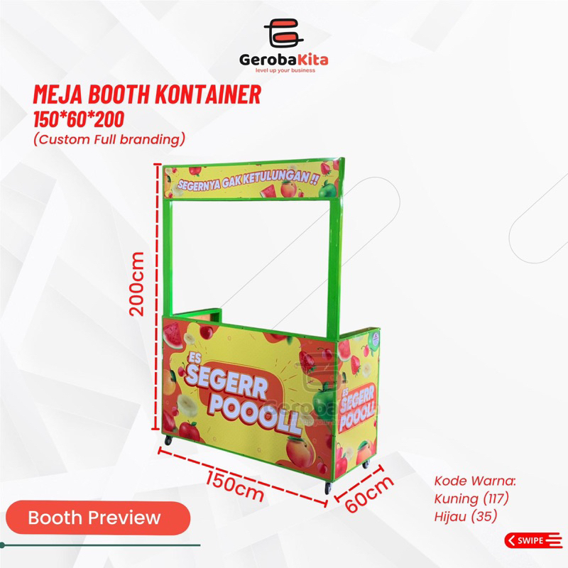 Jual Meja Booth 150x60x200 Full Branding | Shopee Indonesia