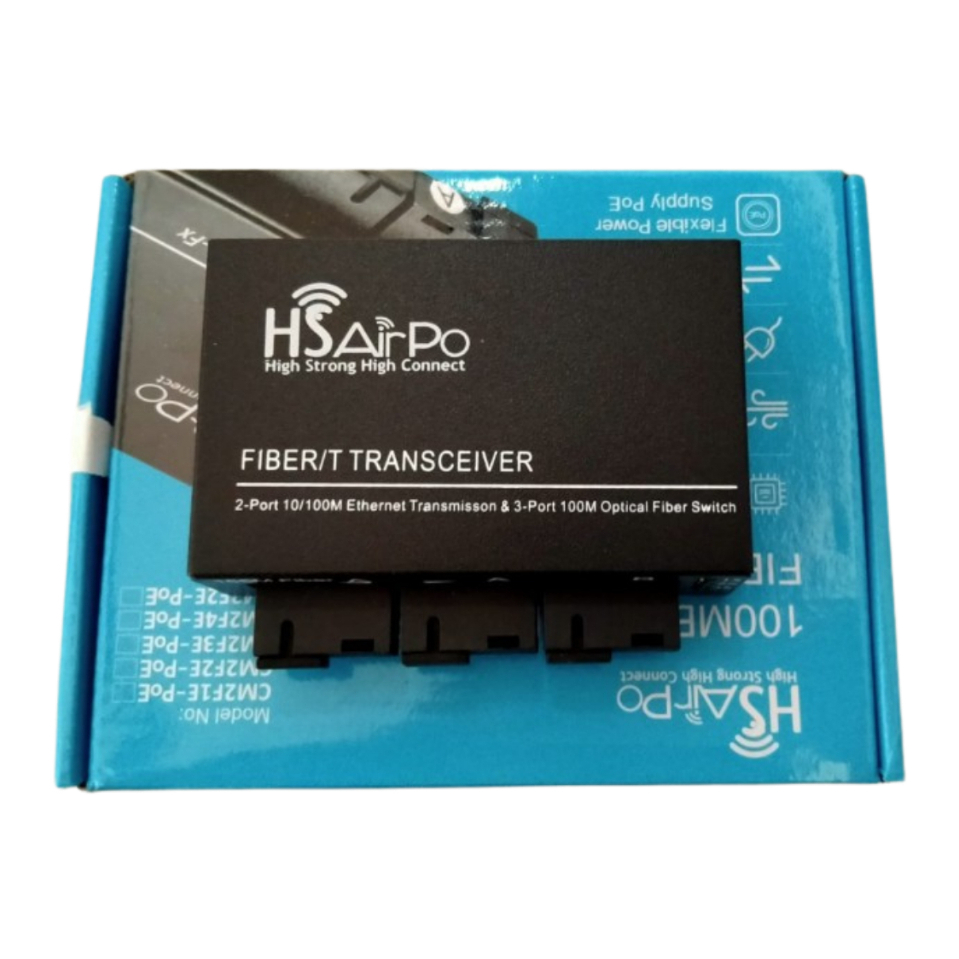 Jual HTB 3F2E Media Converter Fiber Optic 3 FO 2 Lan + POE HTB Poe 3 SC ...