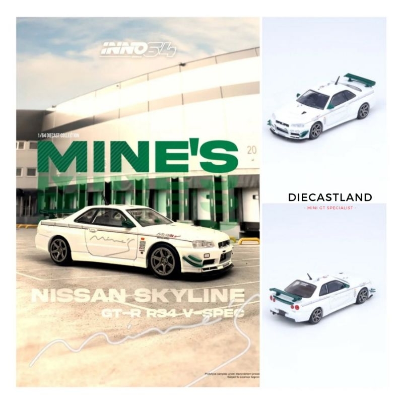 Jual INNO64 NISSAN SKYLINE GT-R (R34) V-SPEC Tuned by "MINE'S" IN64 ...