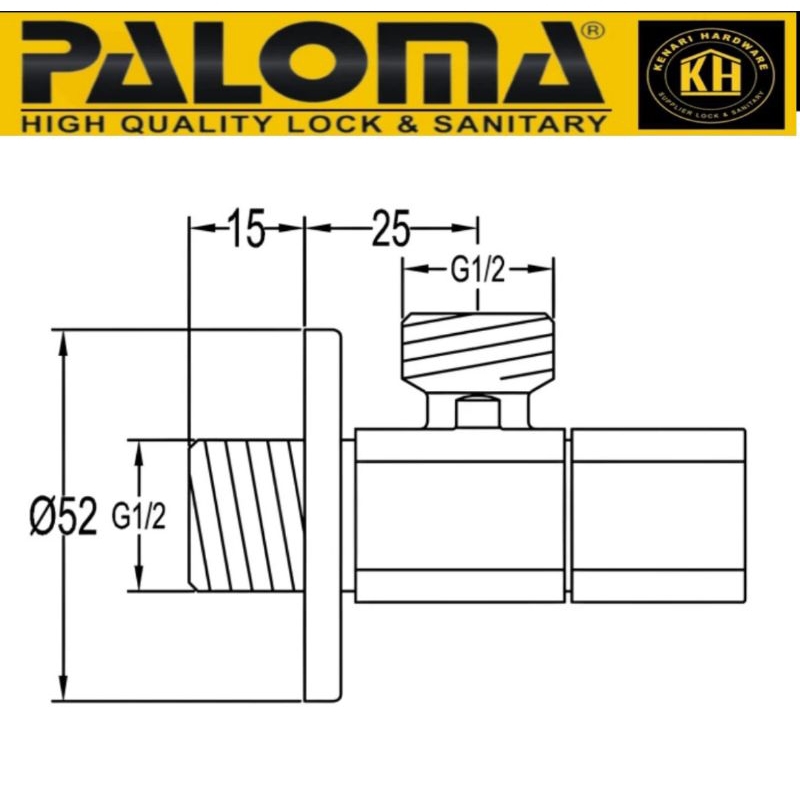 Jual PALOMA Keran Stop Toilet Shower Jet Washer Bidet Cebok Wc Closet ...