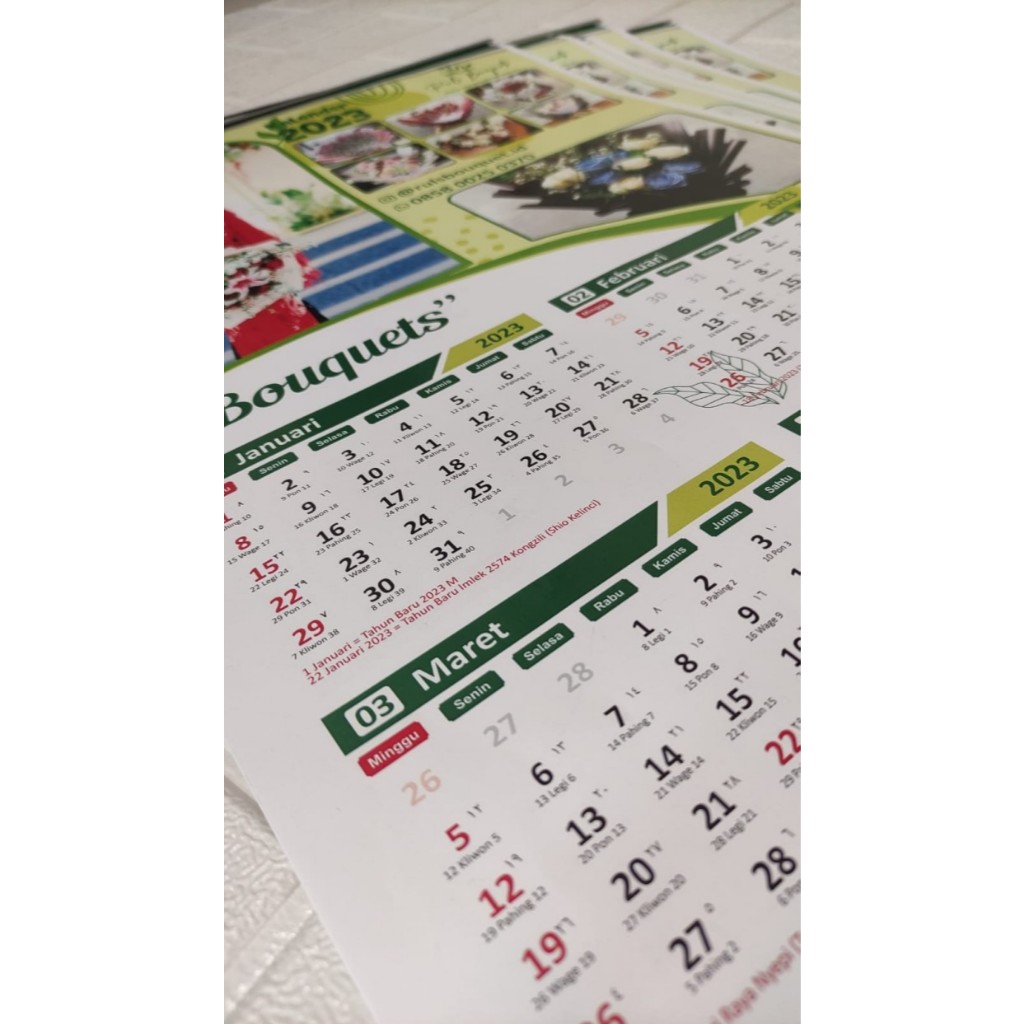 Jual Kalender dinding klem besi 32x48cm CUSTOM | Shopee Indonesia