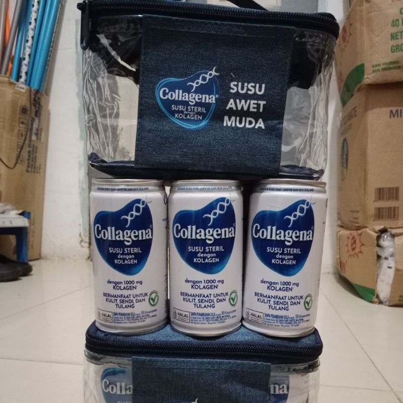 Jual setiap pembelian 6pcs collagen steril 189ml GRATIS 1 pcs POUCH ...