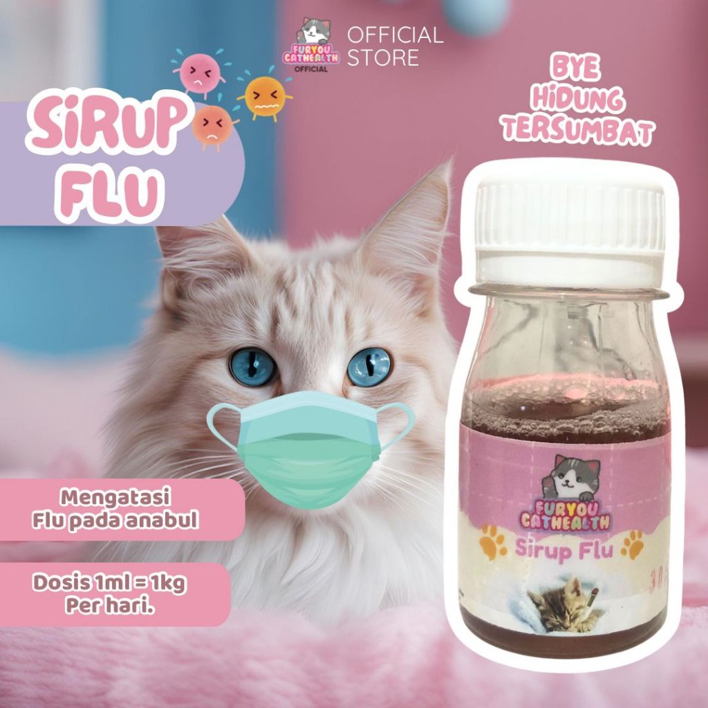 Jual Furyou Sirup Flu kucing fur you untuk batuk pilek kucing aman dan ...