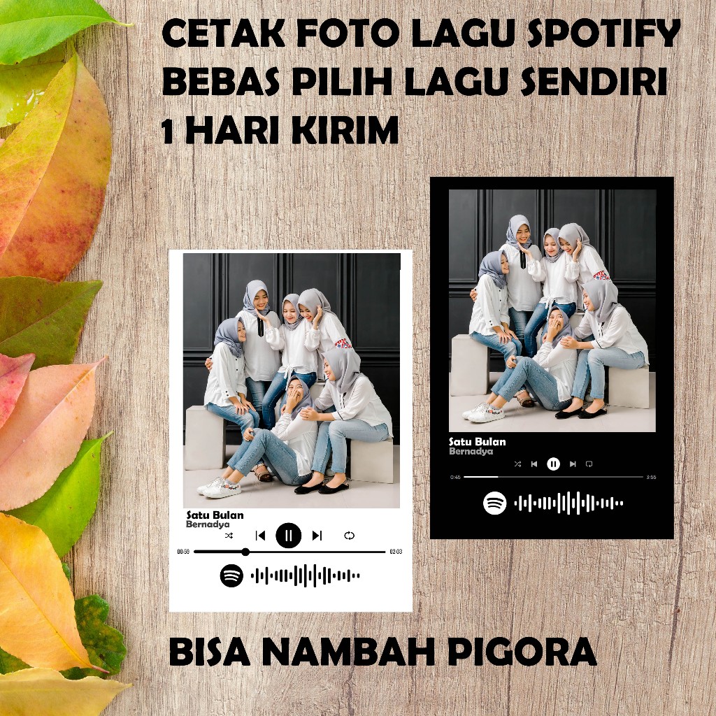 Jual Custom Photo Lagu 4R (15x10cm) I Bingkai Kayu | Kado Ulang Tahun ...