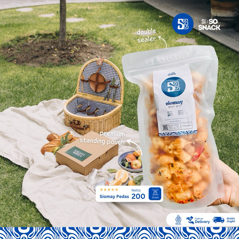 Jual SO SNACK Siomay Mini Kering Pedas - Standing Pouch - Cemilan ...
