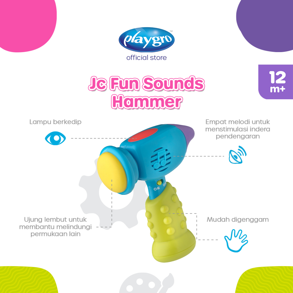 Jual Playgro Baby Fun Sounds Hammer - Mainan Musik Anak Balita Toddler ...