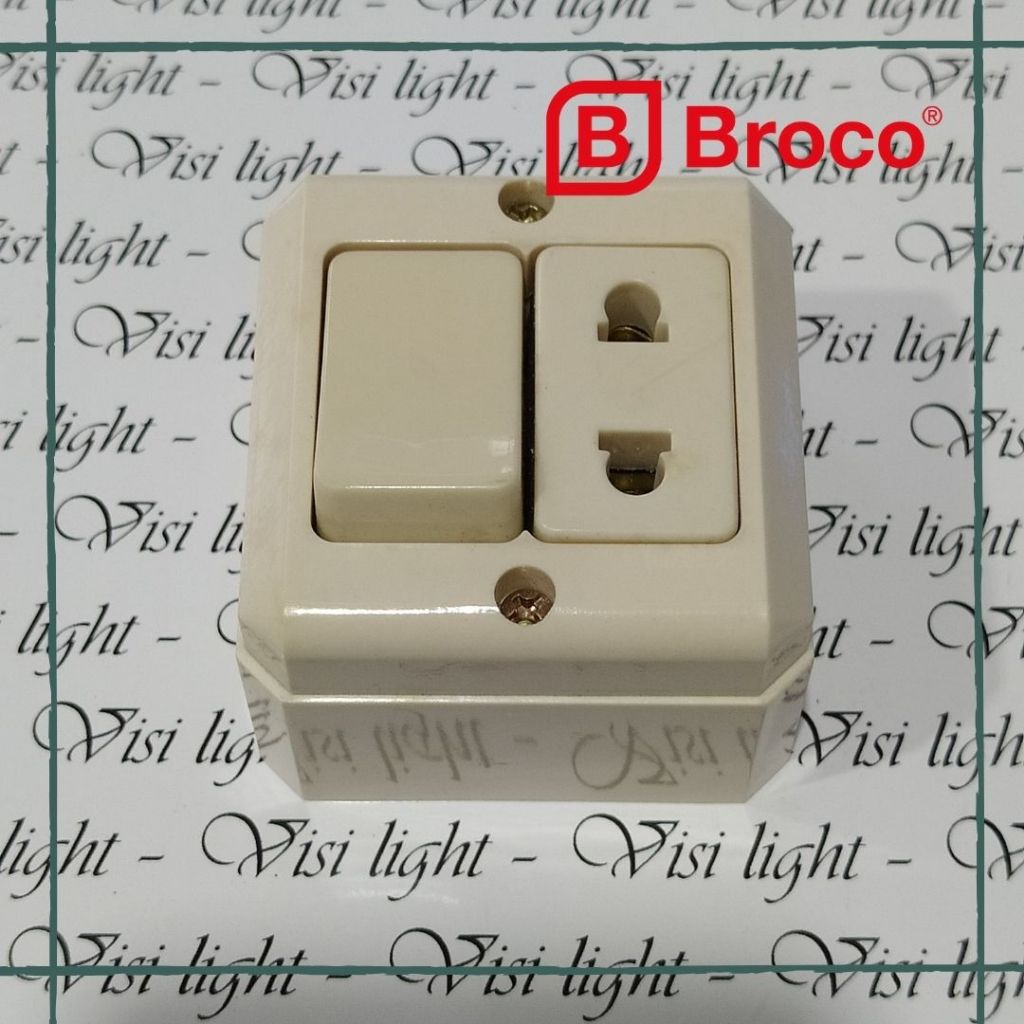 Jual Socket and Single Switch OB Broco 15211 Persegi (Outbow) / Stop ...