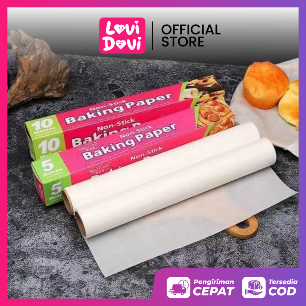 Jual Kertas Panggang Alas Roti Ukuran 10M Anti Lengket/ Baking Paper ...