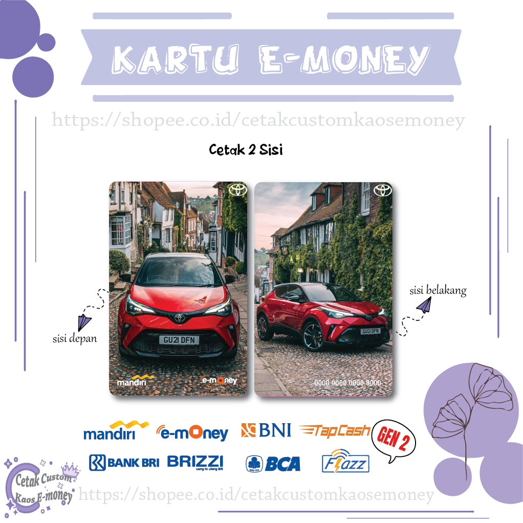 Jual KARTU E MONEY E TOLL MOBIL RED SPORT RED MANDIRI BNI BRI BCA GEN 2 ...