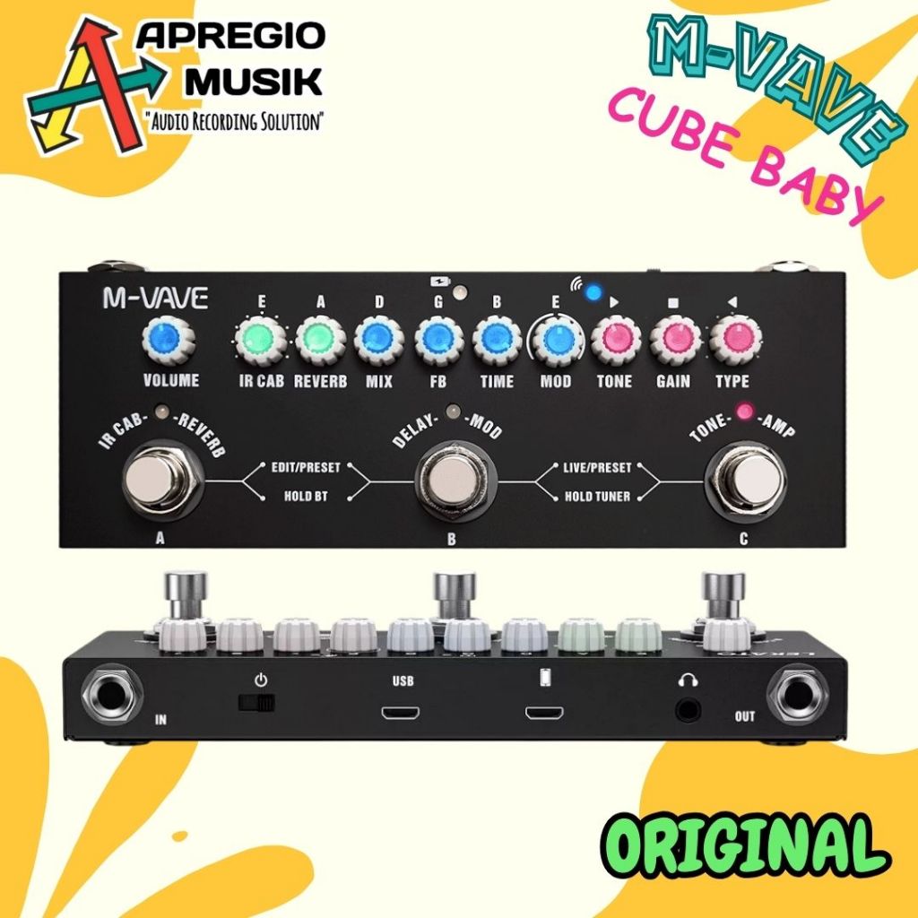 Jual M-Vave MVAVE Cube Baby Cubebaby elektrik electric Multi Efek Peda ...