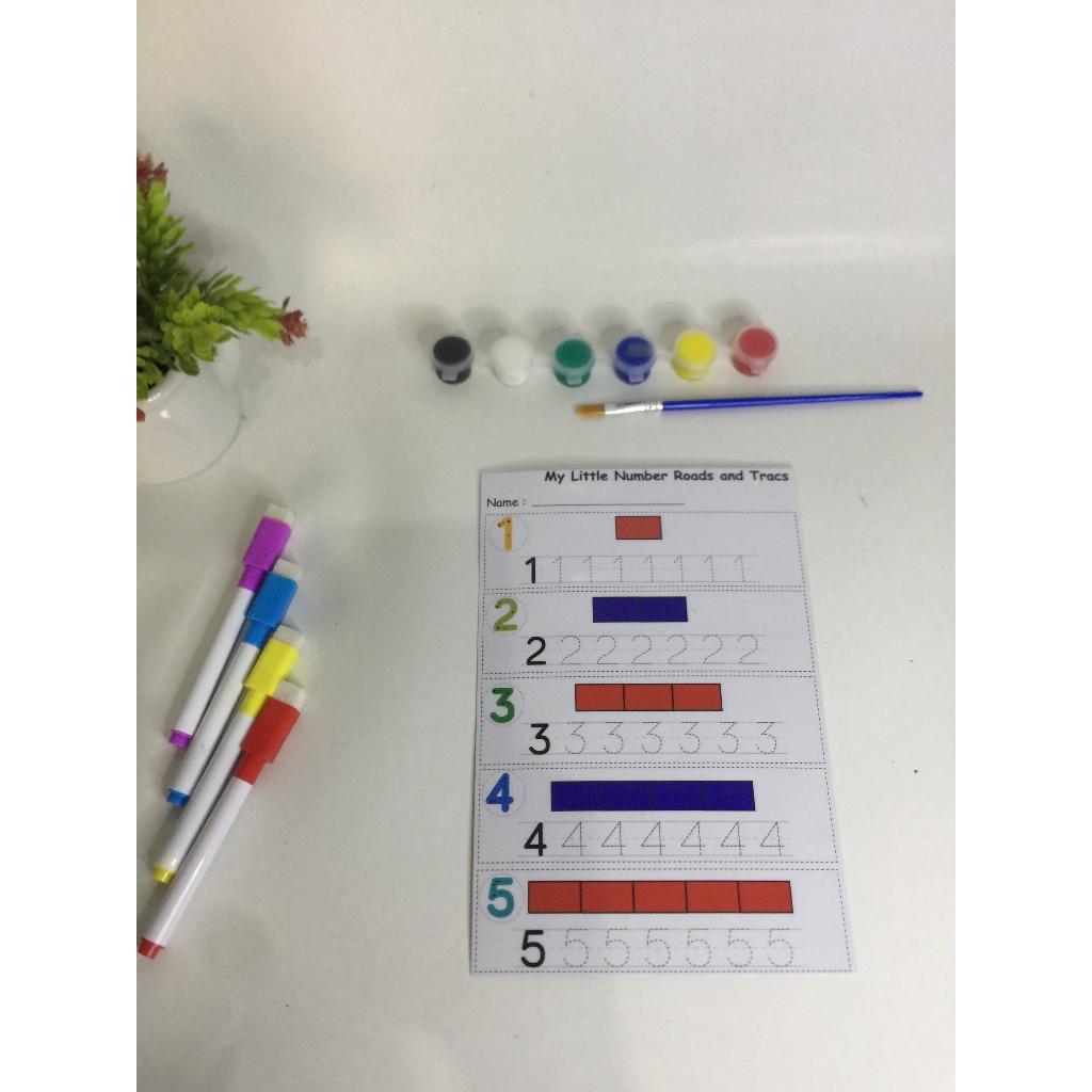 Jual Number rods Montessori, Media belajar angka, media menulis anak ...