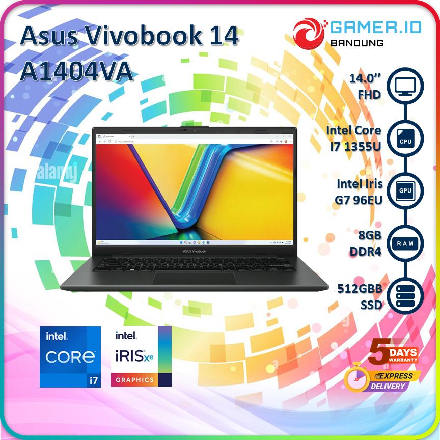 Jual ASUS VIVOBOOK 14 A1404VA I7 1355U 8GB 512GB 14" FHD VIPS | Shopee ...