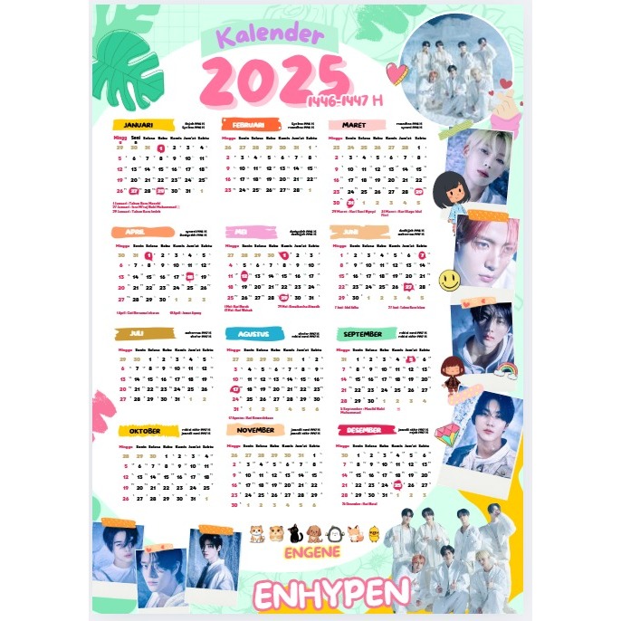 Jual KALENDER DINDING 1 HAL FOTO IDOL (BISA REQ FOTO) | Shopee Indonesia