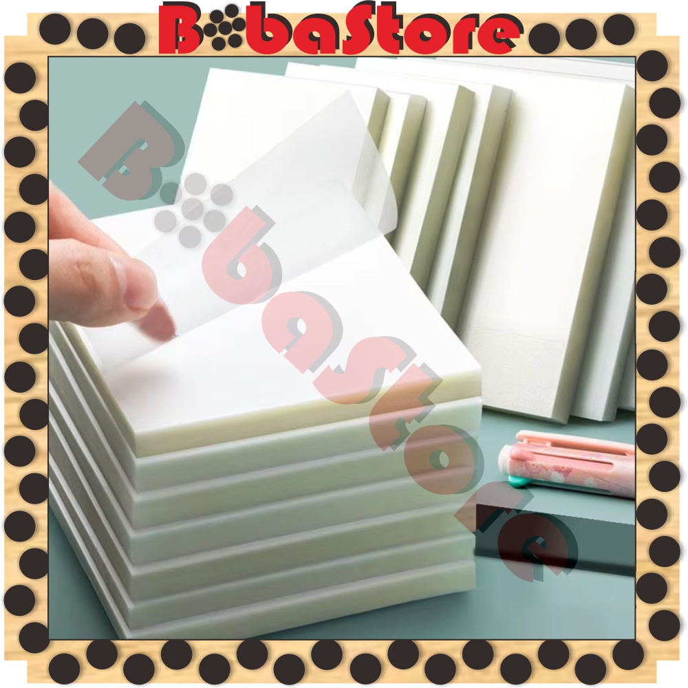 Jual ⭐Bobastore⭐ 50pcs Sticky Note Transparan Tahan Air Kantor ...