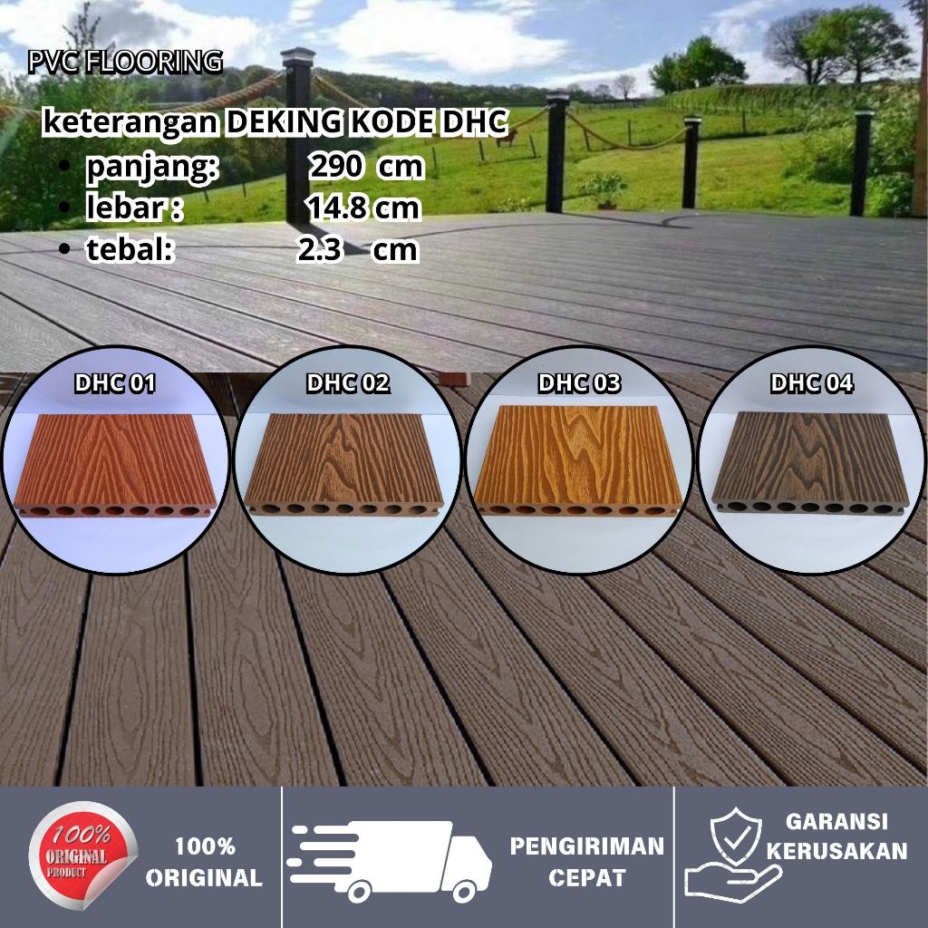 Jual FLOOR Decking WPC Outdoor conwood Motif Kayu Panjang 2.9m /Lantai ...