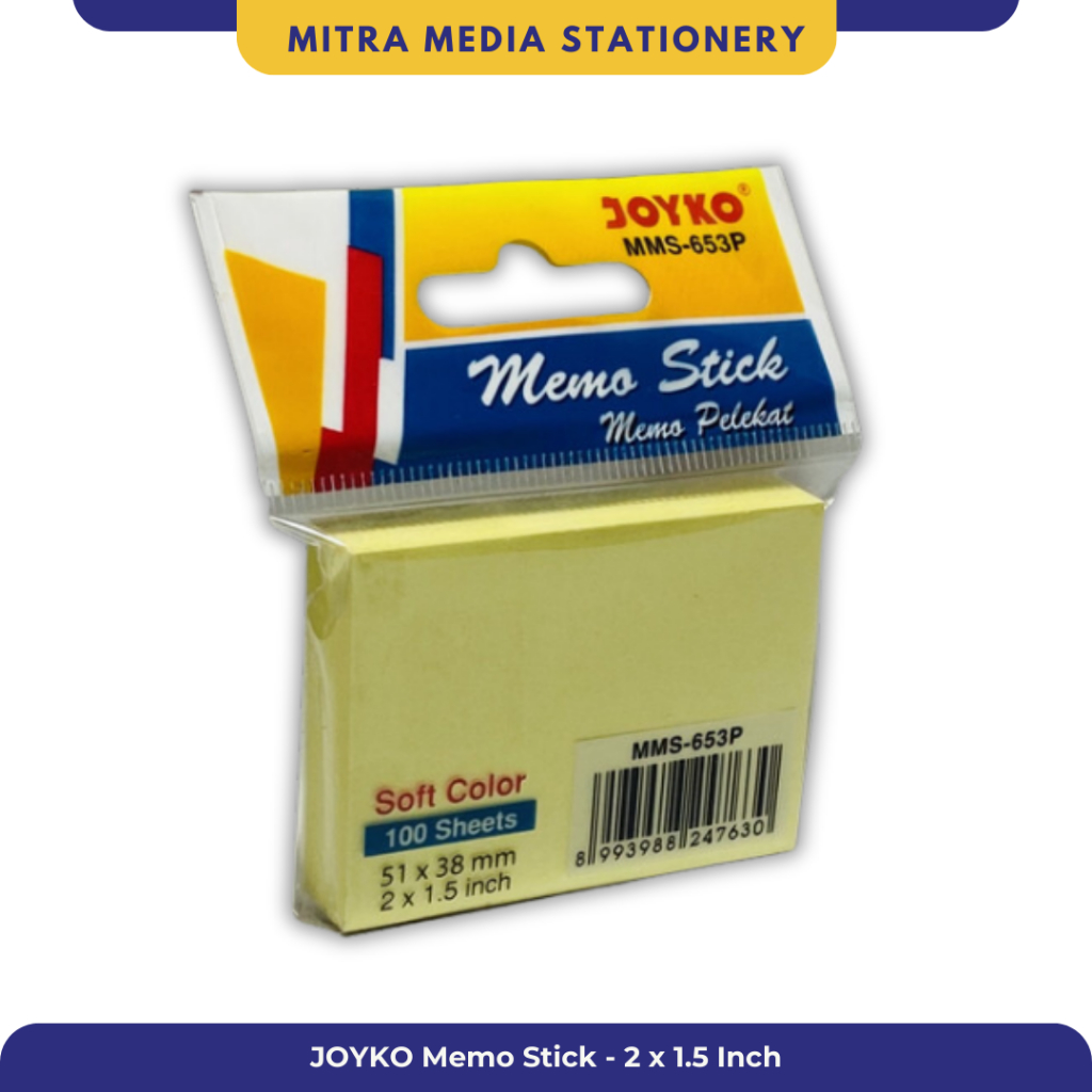 Jual Joyko Memo Stick MMS-653P / Memo Sticky Notes Soft Color | Shopee ...