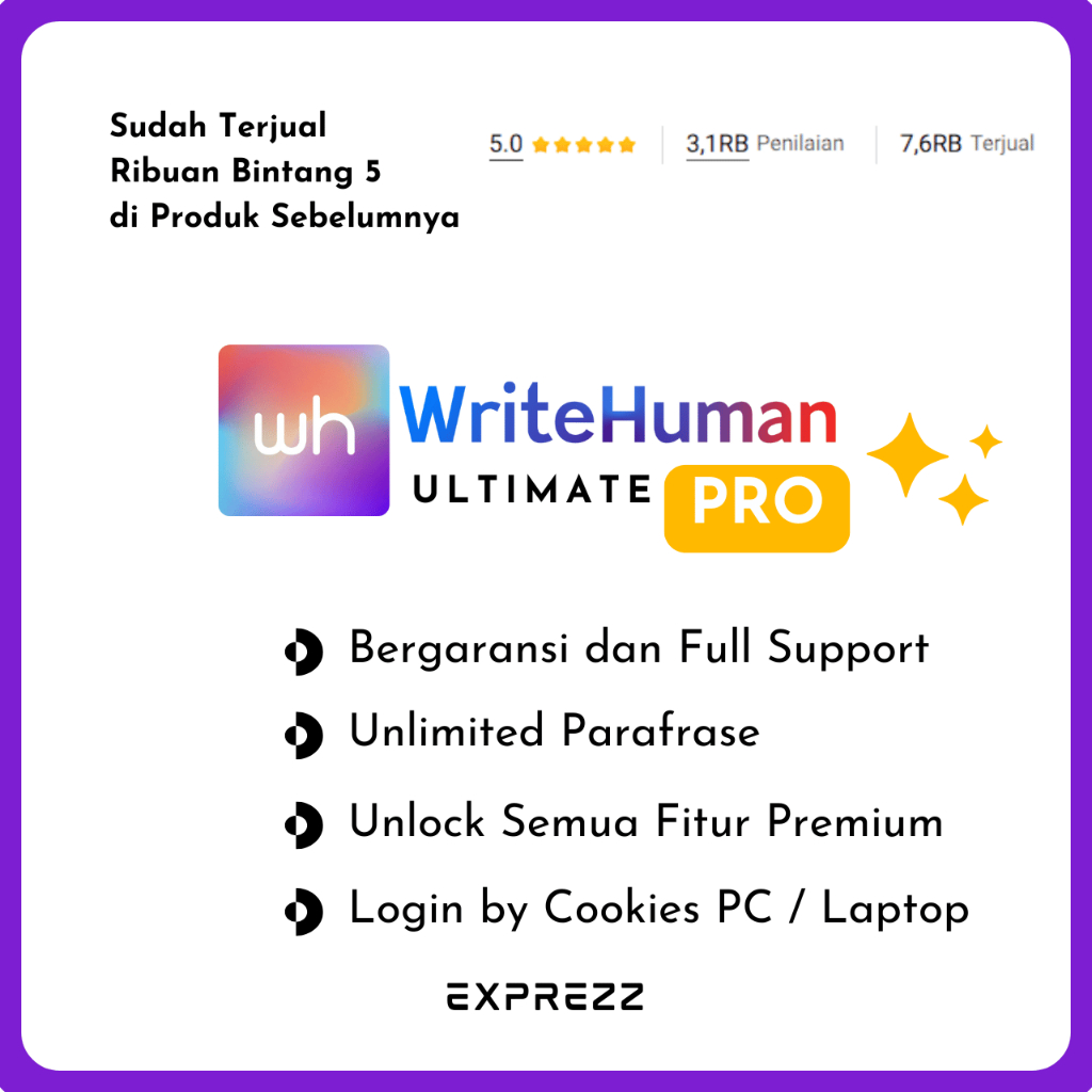 Jual WriteHuman - Ultra Plan Bypass AI detection with the world's most powerful AI Humanizer ...