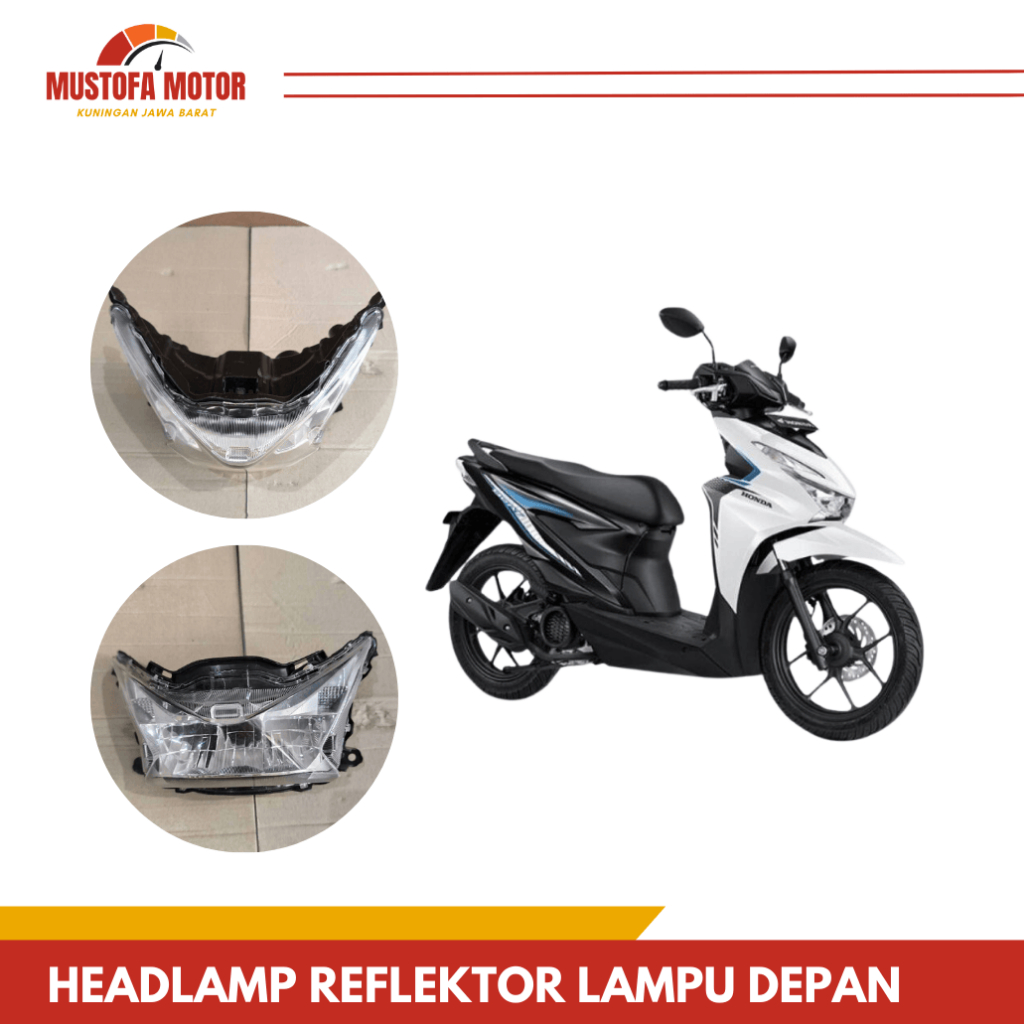 Jual Headlamp Reflektor Lampu Depan Assy Honda Beat LED Deluxe Gen2 ...