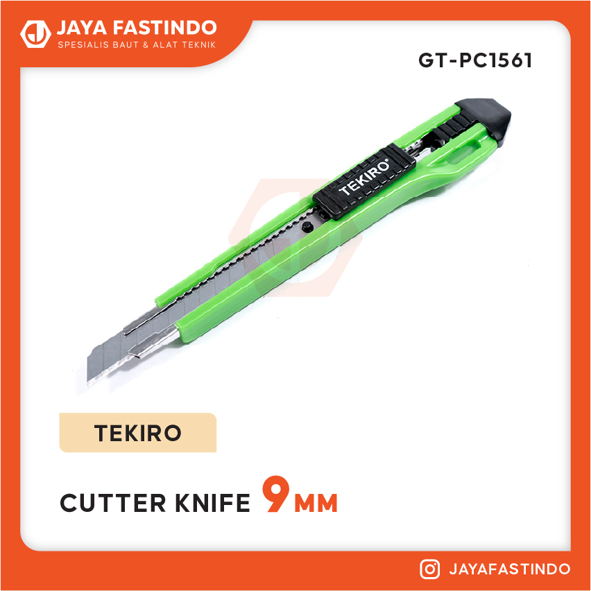 Jual TEKIRO PISAU CUTTER 9MM / CUTTER KNIFE 9MM TEKIRO | Shopee Indonesia