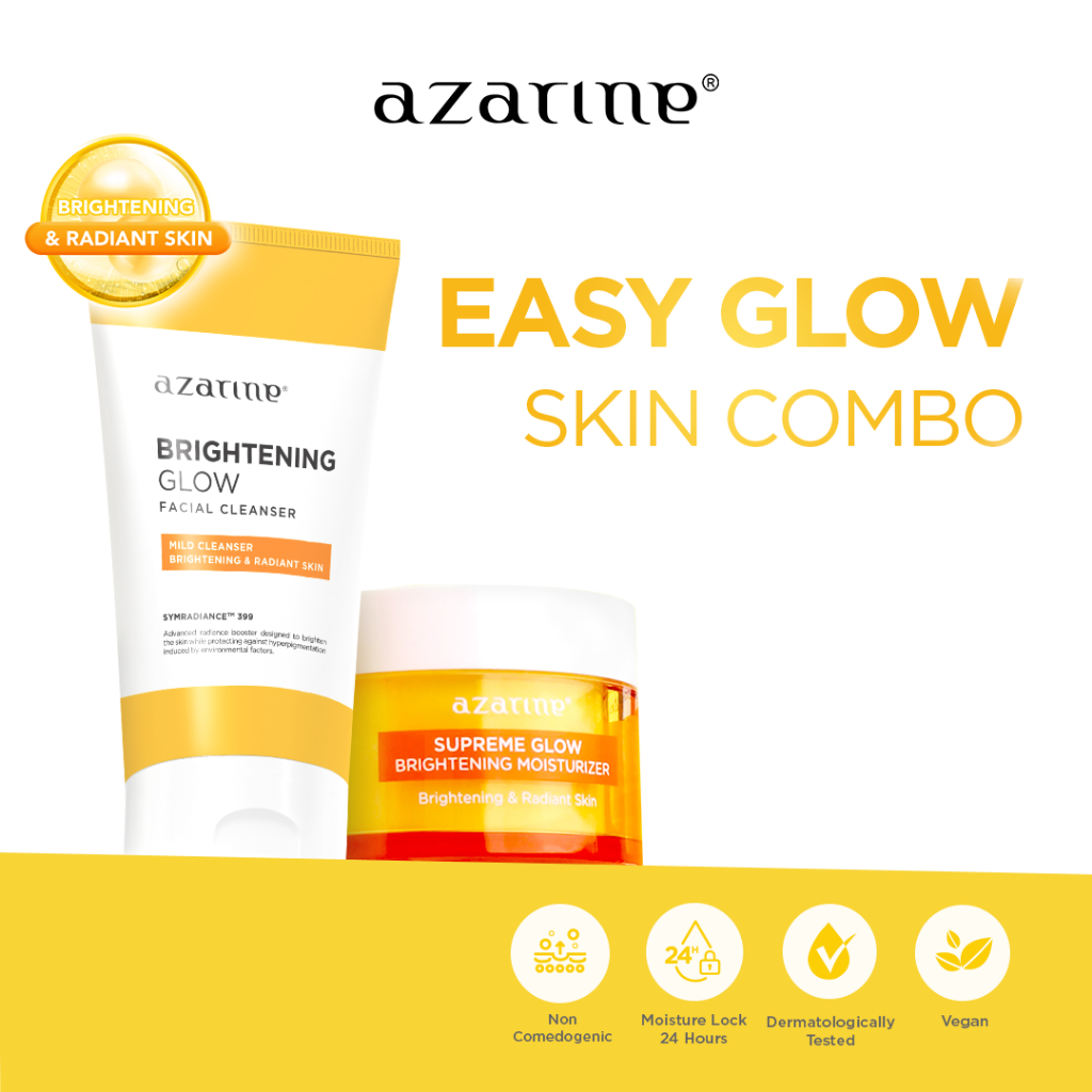 Jual Azarine Easy Glow Skin Combo [2 pcs] Paket Skincare Mencerahkan ...