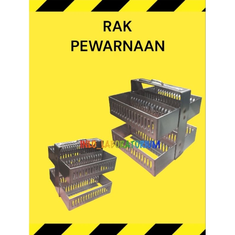 Jual Rak Pewarnaan Laboratorium/Staining Rack Stainless Steel 32 Slide ...