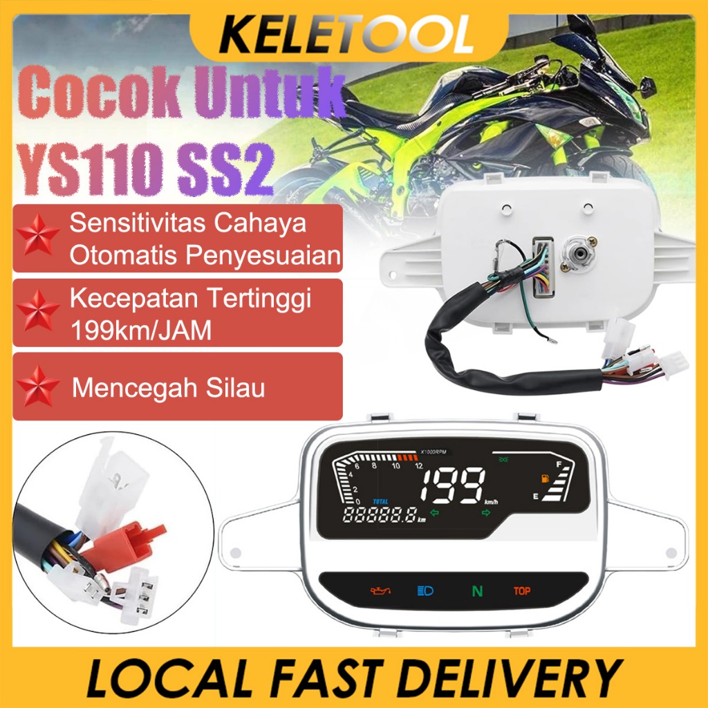 Jual 199km/JAM Yamaha Pengukur Kecepatan Digital Speedometer Sepeda ...