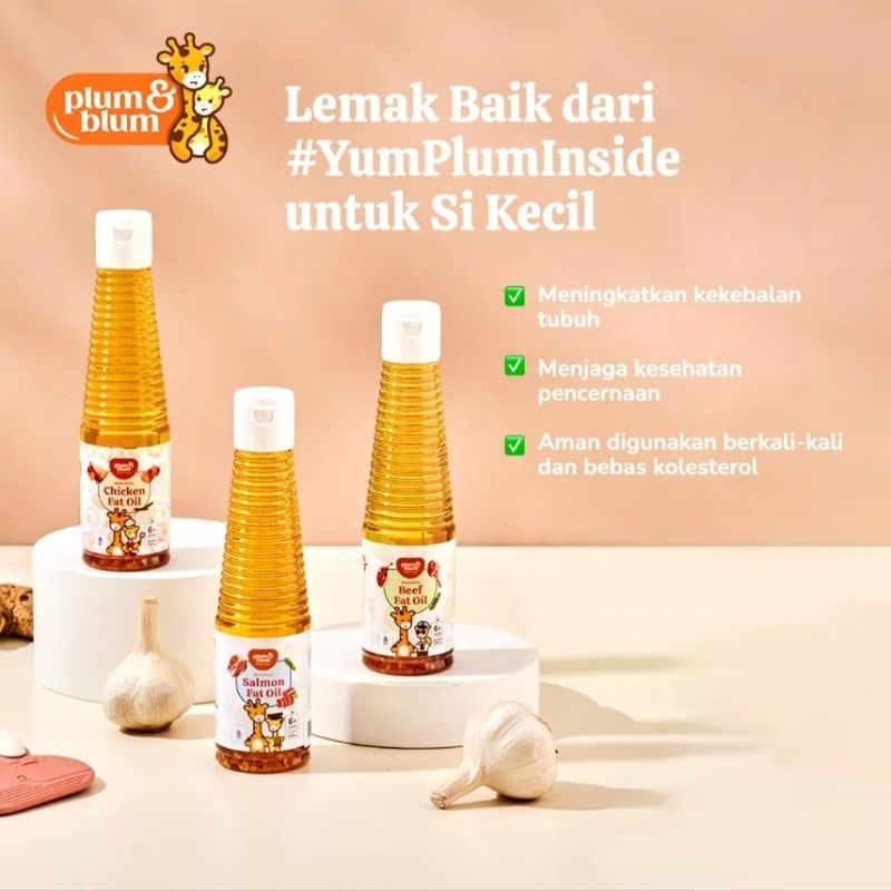 Jual Plum & Blum Chicken Fat Oil Beef Fat Oil Salmon Fat Oil Minyak ...