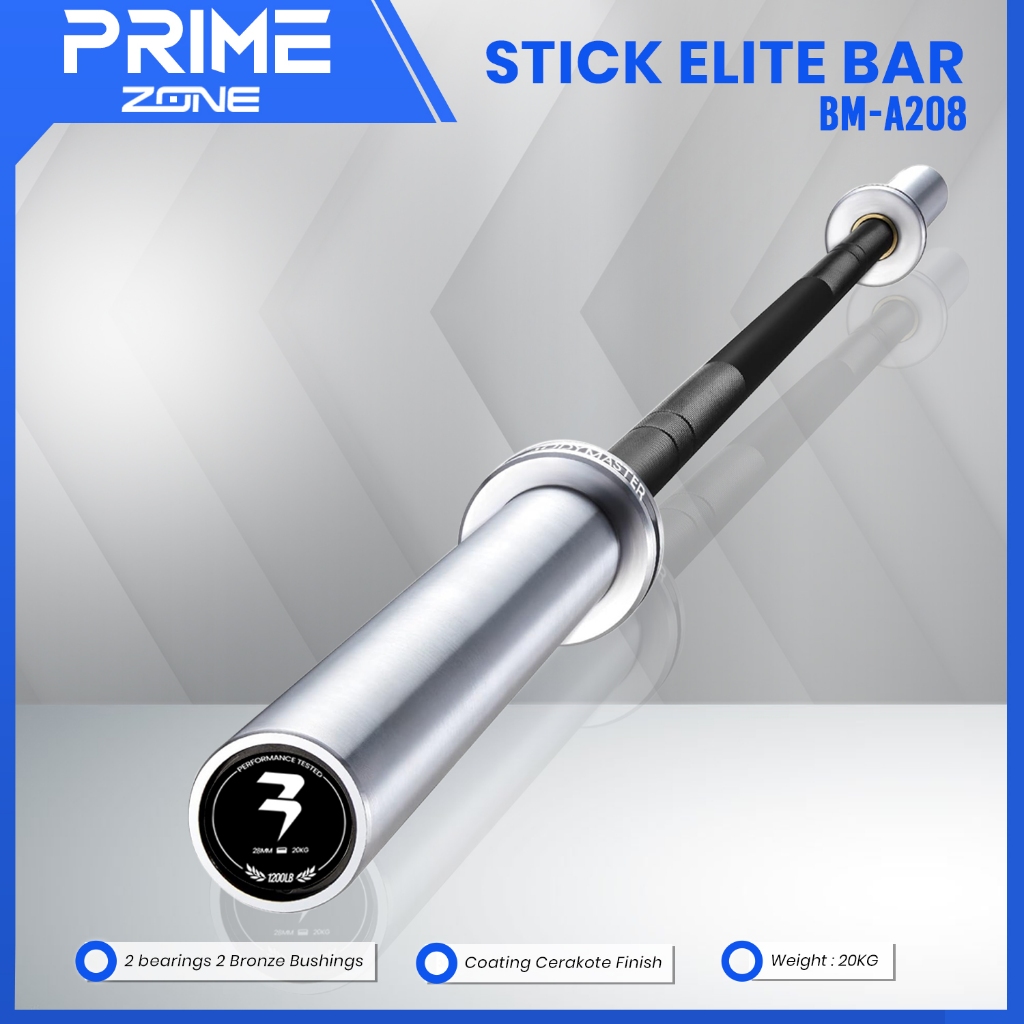 Jual BODYMASTER Olympic ELITE BAR 220cm BM-A208 Stick Barbell 20KG Crossfit | Shopee Indonesia