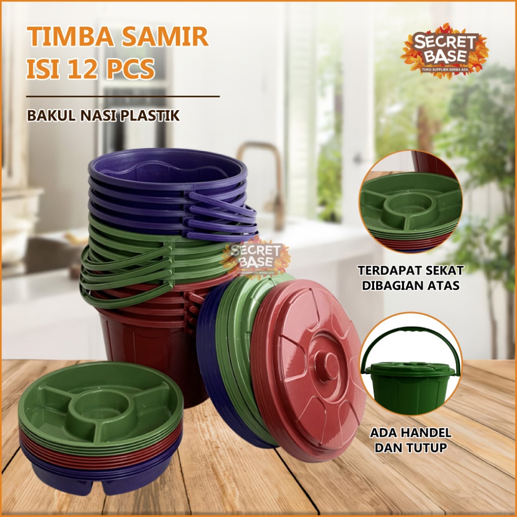 Jual (ISI 12pcs) TIMBA SAMIR - Baskom Hajatan Lusinan Murah / Ember ...