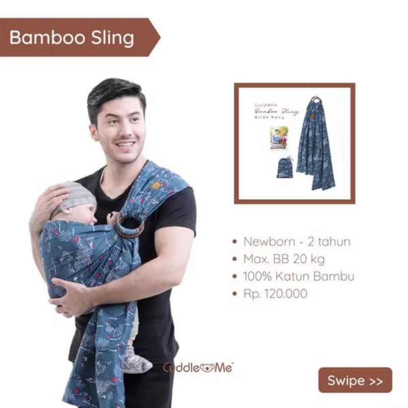 Jual CUDDLE ME RING SLING BAMBOO GENDONGAN JARIK SLING CUDDLE ME ...