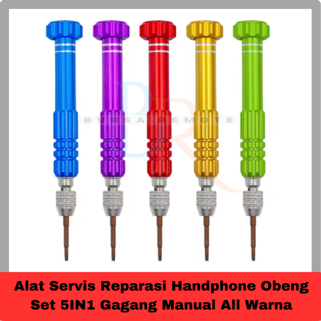Jual Alat Servis Reparasi Handphone Obeng Set 5IN1 Gagang Manual All ...