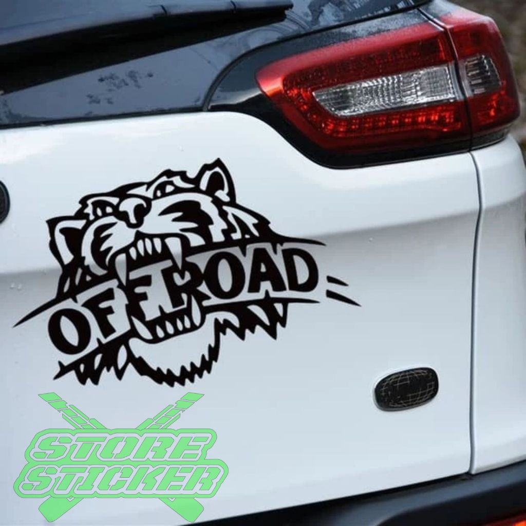 Jual Sticker OFFROAD harimau keren sticker mobil cutting | Shopee Indonesia