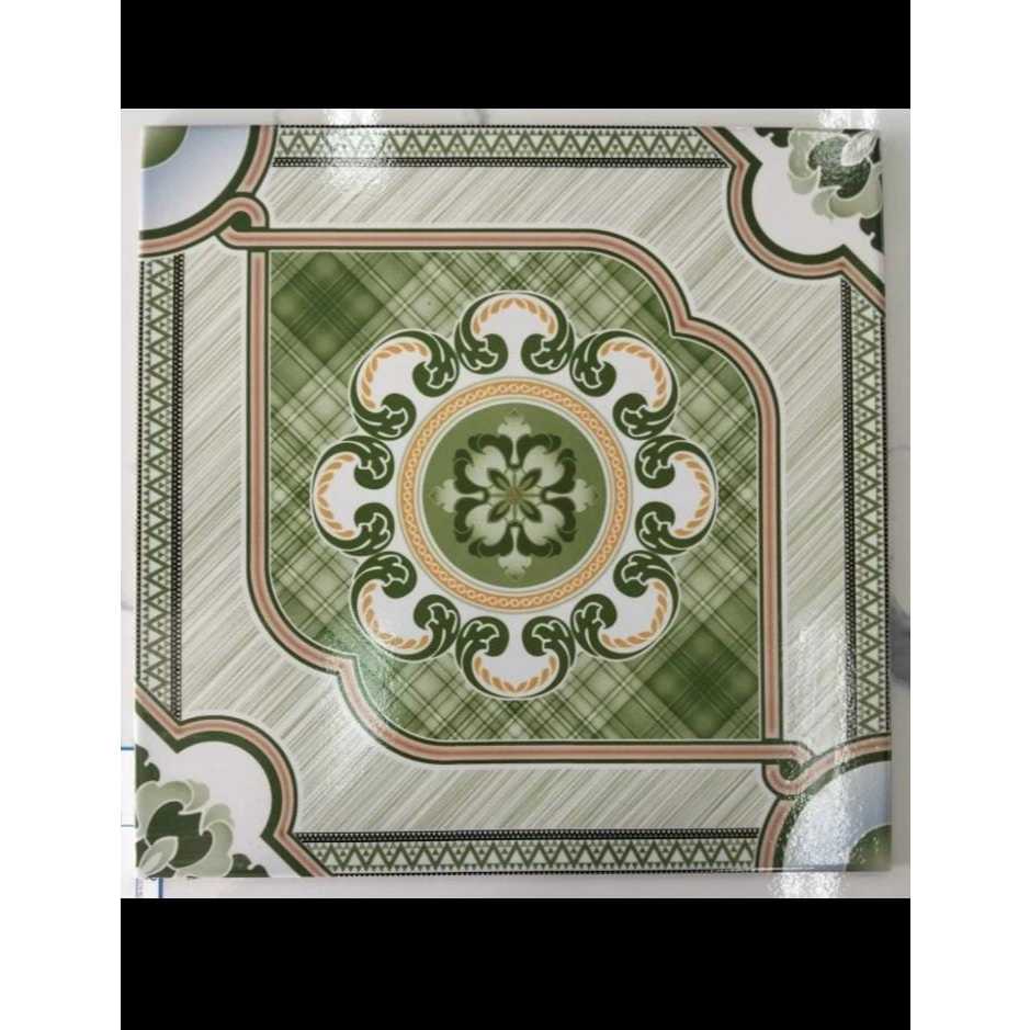 Jual KERAMIK LANTAI MOTIF MINIMALIS UKURAN 40X40 | ARWANA MAFRID GREEN ...