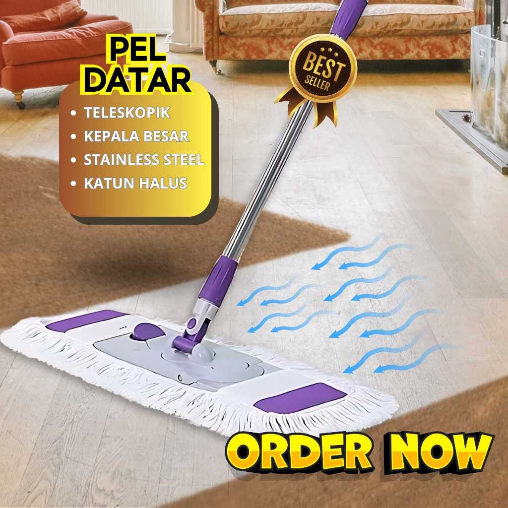 Jual Alat Pel Sapu Debu 1Set Bahan Benang Cotton Dust Mop Pembersih ...