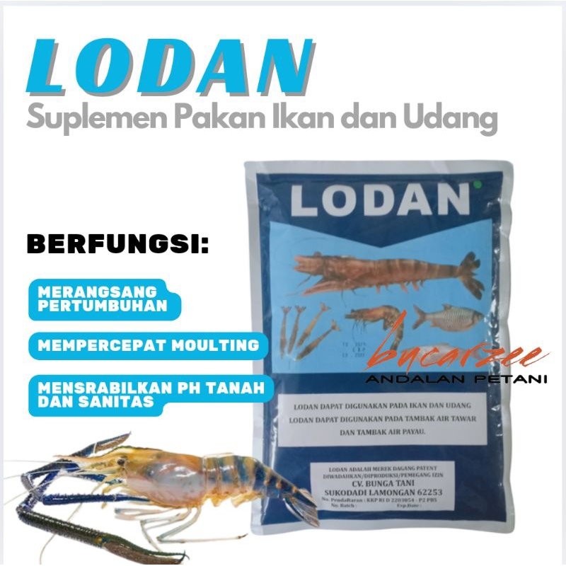 Jual LODAN Suplemen Pakan Udang dan Ikan. Mempercepat Pertumbuhan dan ...