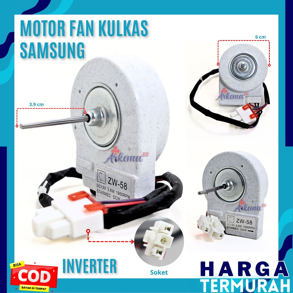 Jual Motor Fan Kulkas Samsung Inverter - Dinamo Fan Motor Evavorator ...
