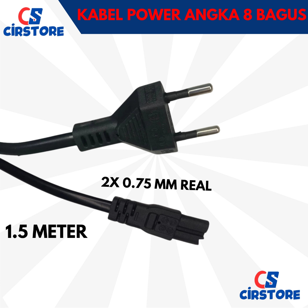Jual Kabel Power Multifungsi Angka 8/ Kabel Power Printer 1.5 Meter ...