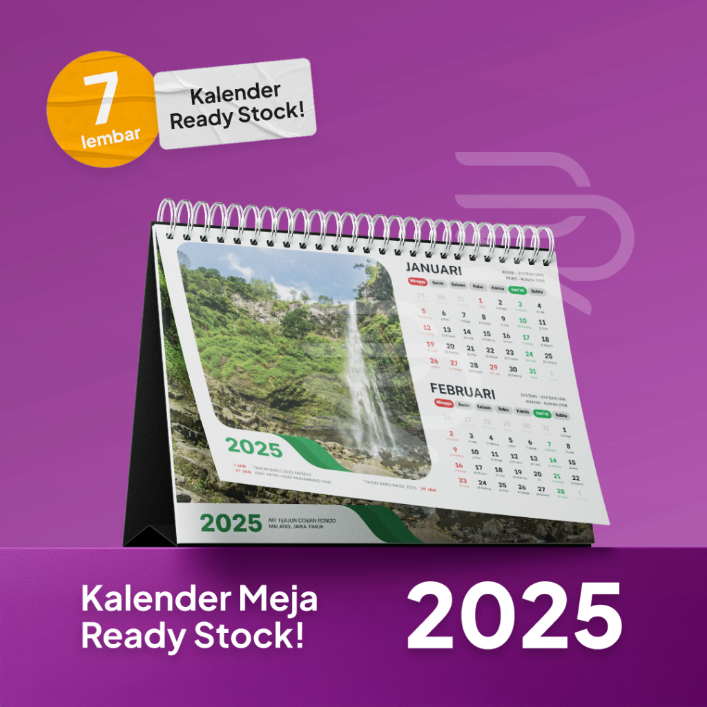 Jual Kalender 2025 Meja 7 Lembar - Kalender Meja 2025 - Kalender duduk ...