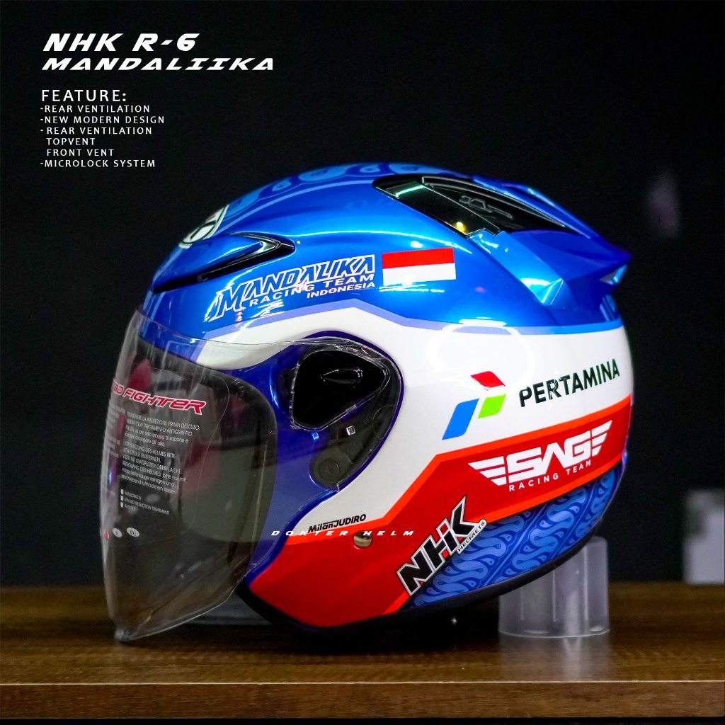 Jual HELM NHK R6 MOTIF MANDALIKA SIRKUIT SPECIAL EDITION | Shopee Indonesia