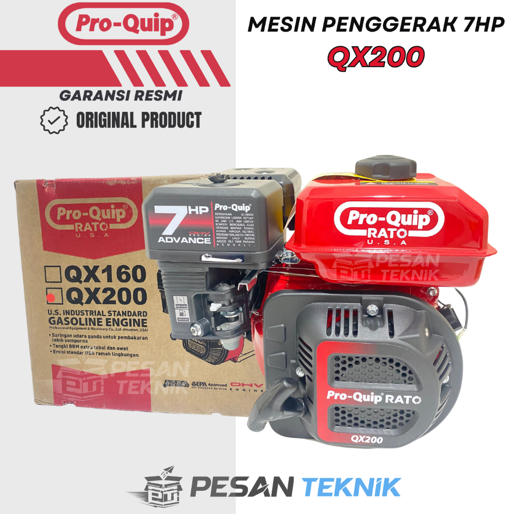 Jual Mesin Penggerak 7 HP Gasoline Engine Bensin PROQUIP QX200 | Shopee ...